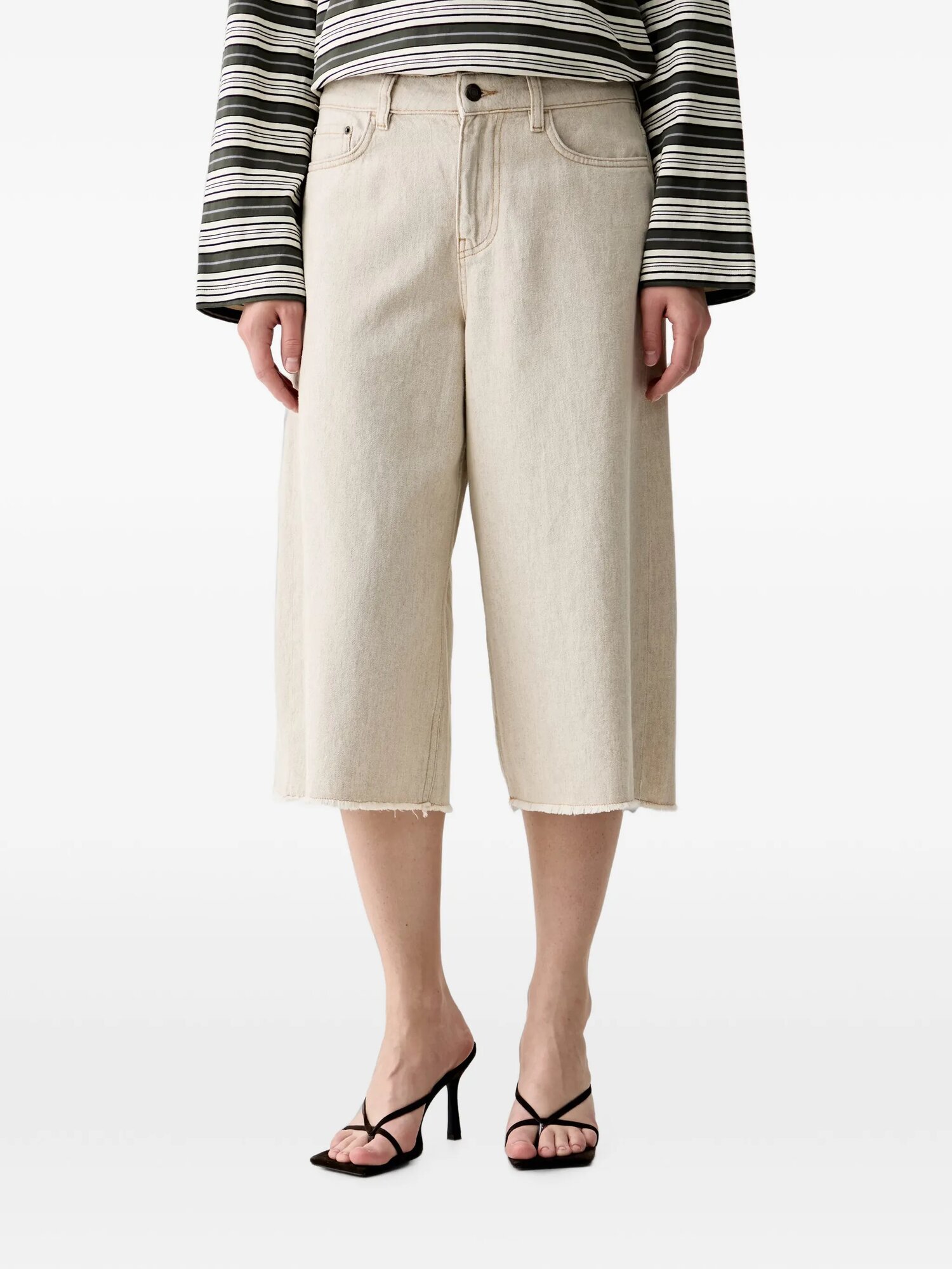 Шорты Sisley Raw-cut wide-leg shorts