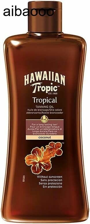 Hawaiian Tropic Масло для загара Интенсивное масло для загара без фактора 200 мл без SPF для тела