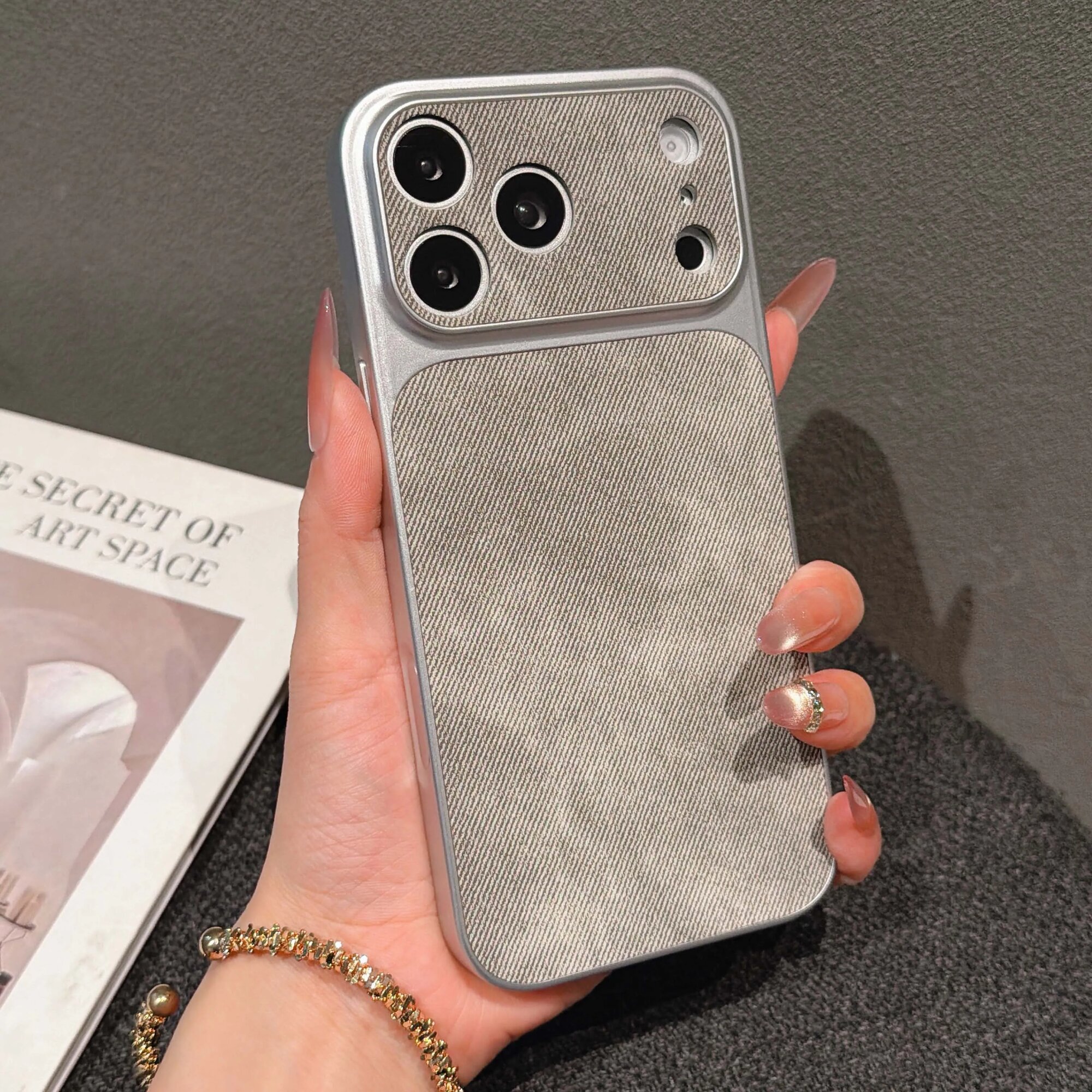 Роскошный Чехол Для Телефона В Стиле Ковбойской Моды Для iPhone iPhone 15 Pro, HF-CB-gray