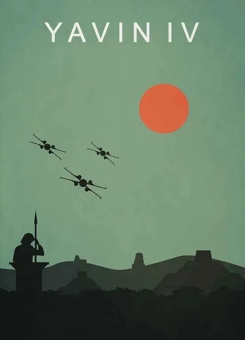 Печать на холсте "Yavin IV" 20x30, цвет 10