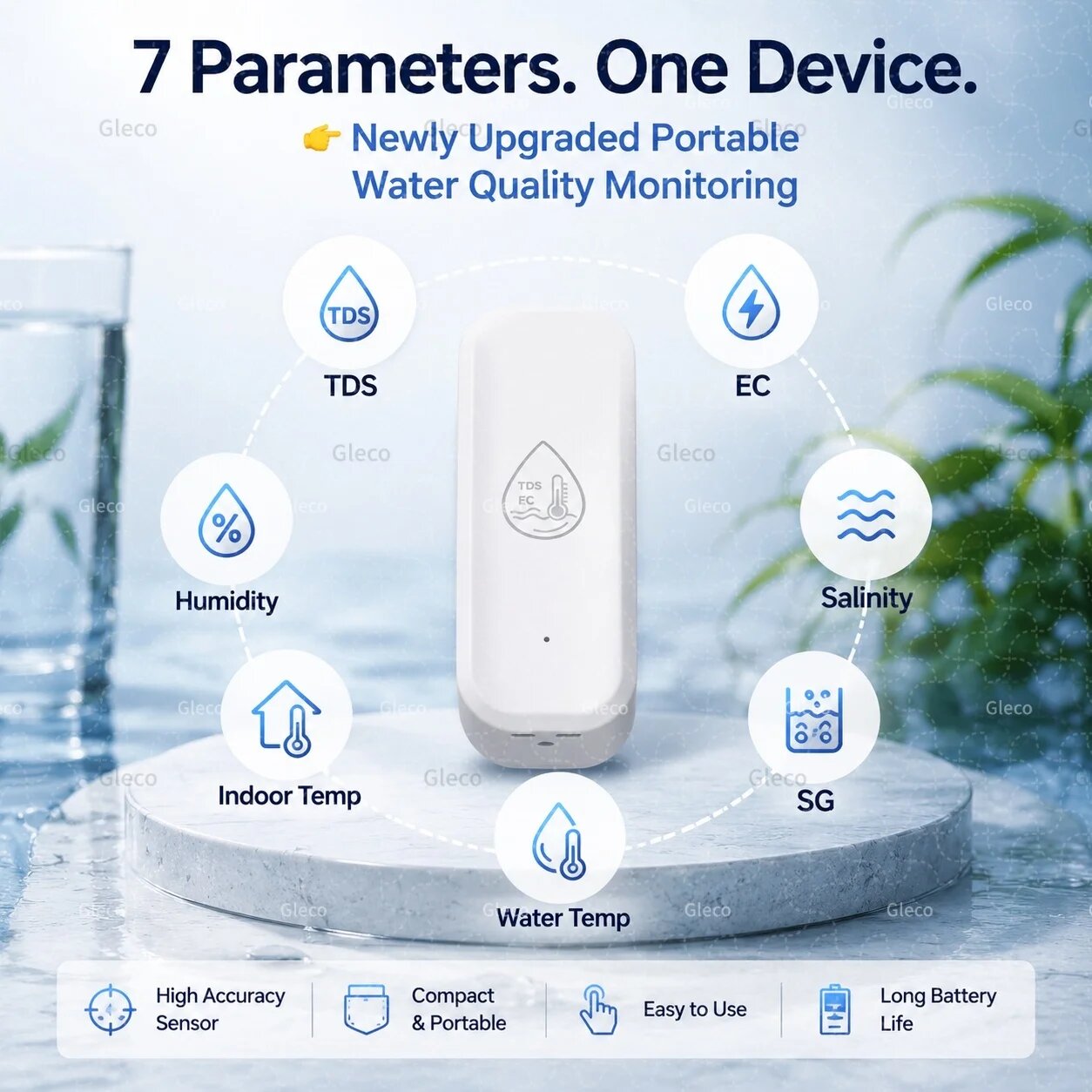 Датчик качества воды Coolo Zigbee TYPE3 Multi — фото 1