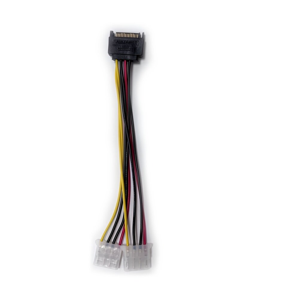 Кабель-переходник SATA (папа) на IDE 4-pin (мама), 2 интерфейса, длина 7.87 дюйма