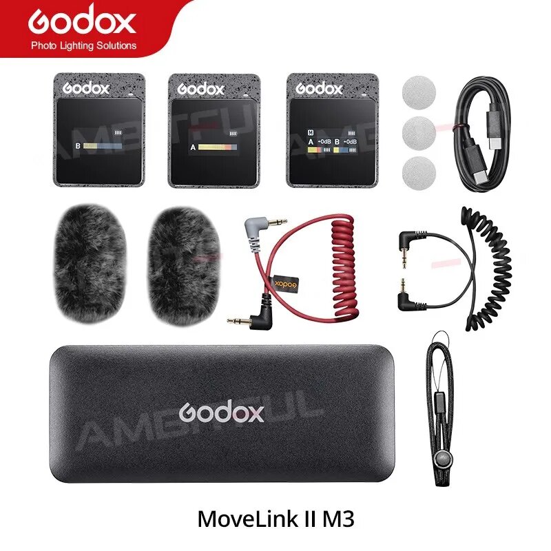 Godox MoveLink II M3 Беспроводной петличный микрофон, Color: MoevLink II M3