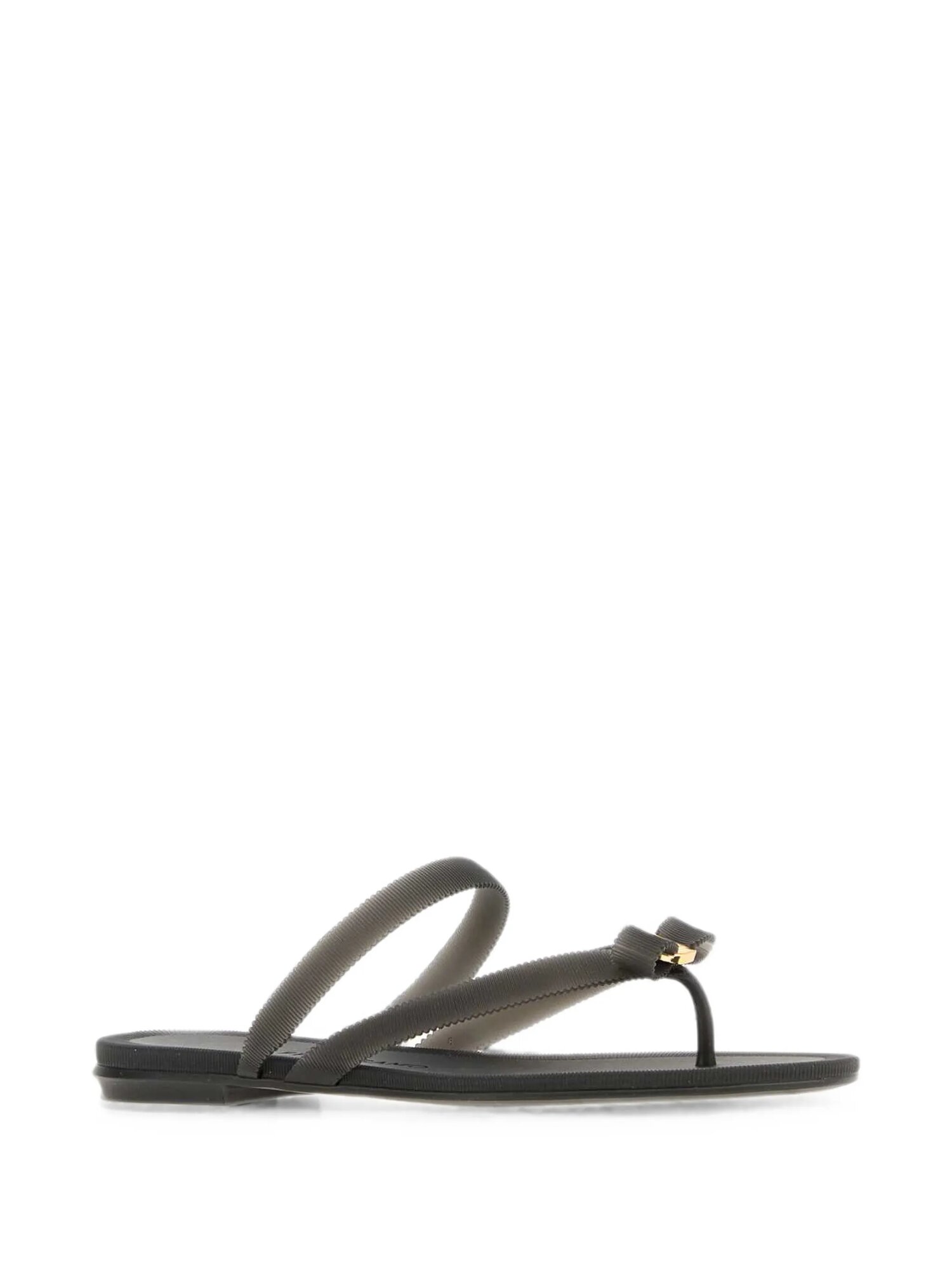 Босоножки Ferragamo Vara Bow, размер 36.5, бежевый/белый — фото 1