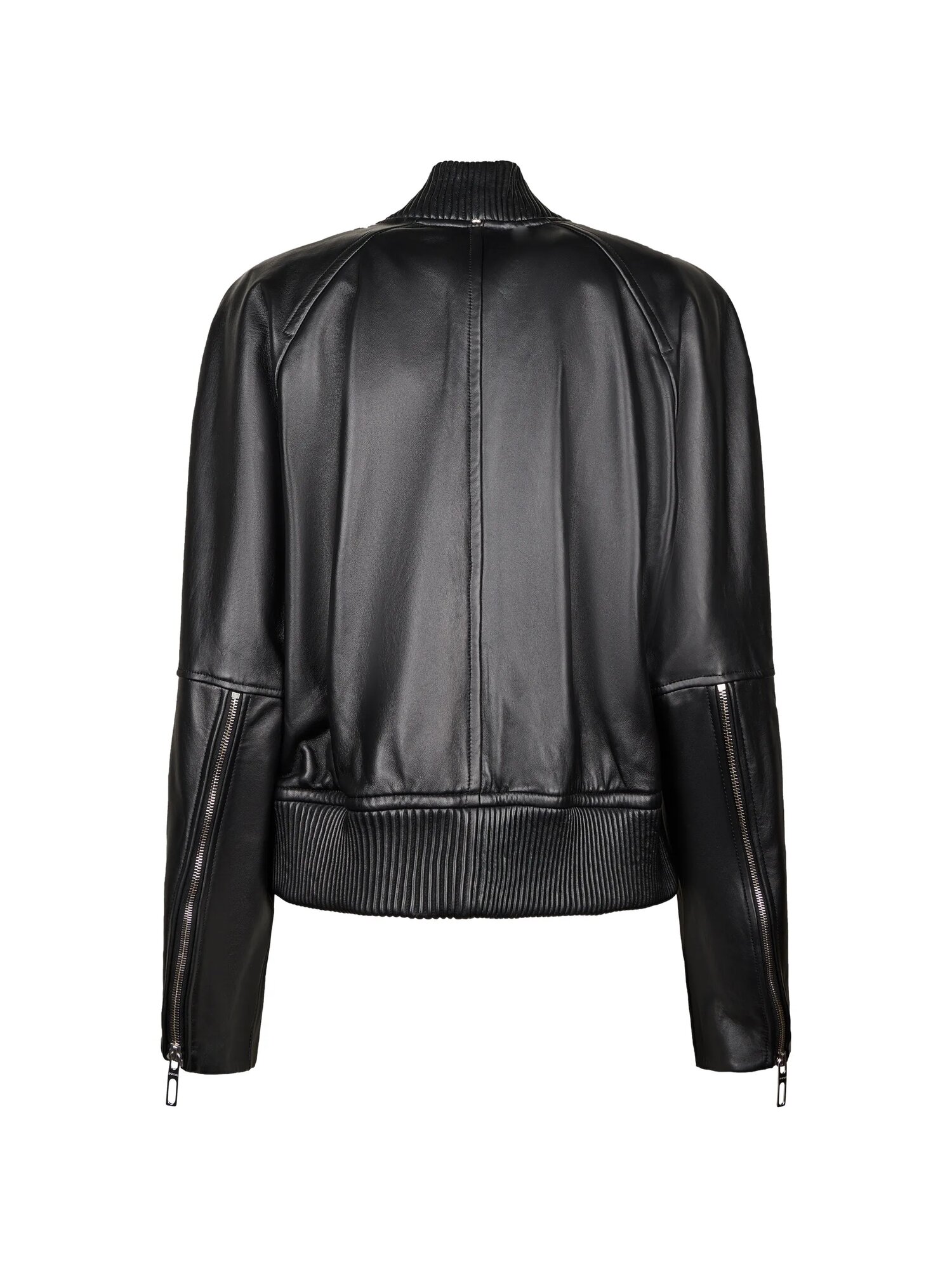 Куртка SPORTMAX Zip-up leather jacket, размер 40 — фото 1