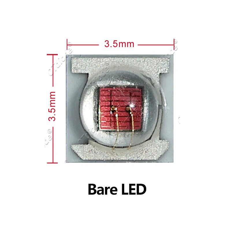OTdiode 3535-3W Красно-оранжевые светодиоды Bare LED, 10PCS 590-595nm