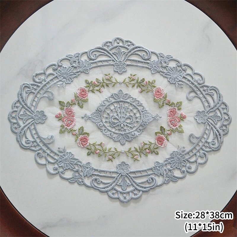 Кружевной салфетке Jacquard, белый, A9
