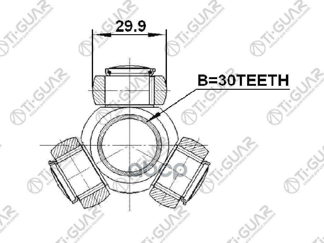 Трипоид /TI-GUAR для Renault Megane II Logan 2005-2013 K4M812 K4M761; 30x29.9; TG-TR30/29.9; (2416MEG ) 7711368895 TGTR30299.