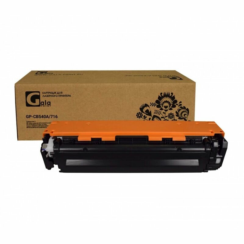 Картридж CB540A/716 (№125A) для HP Color LaserJet CP1215, CM1312, LBP-5050, CP1515, CP1210 GalaPrint черный