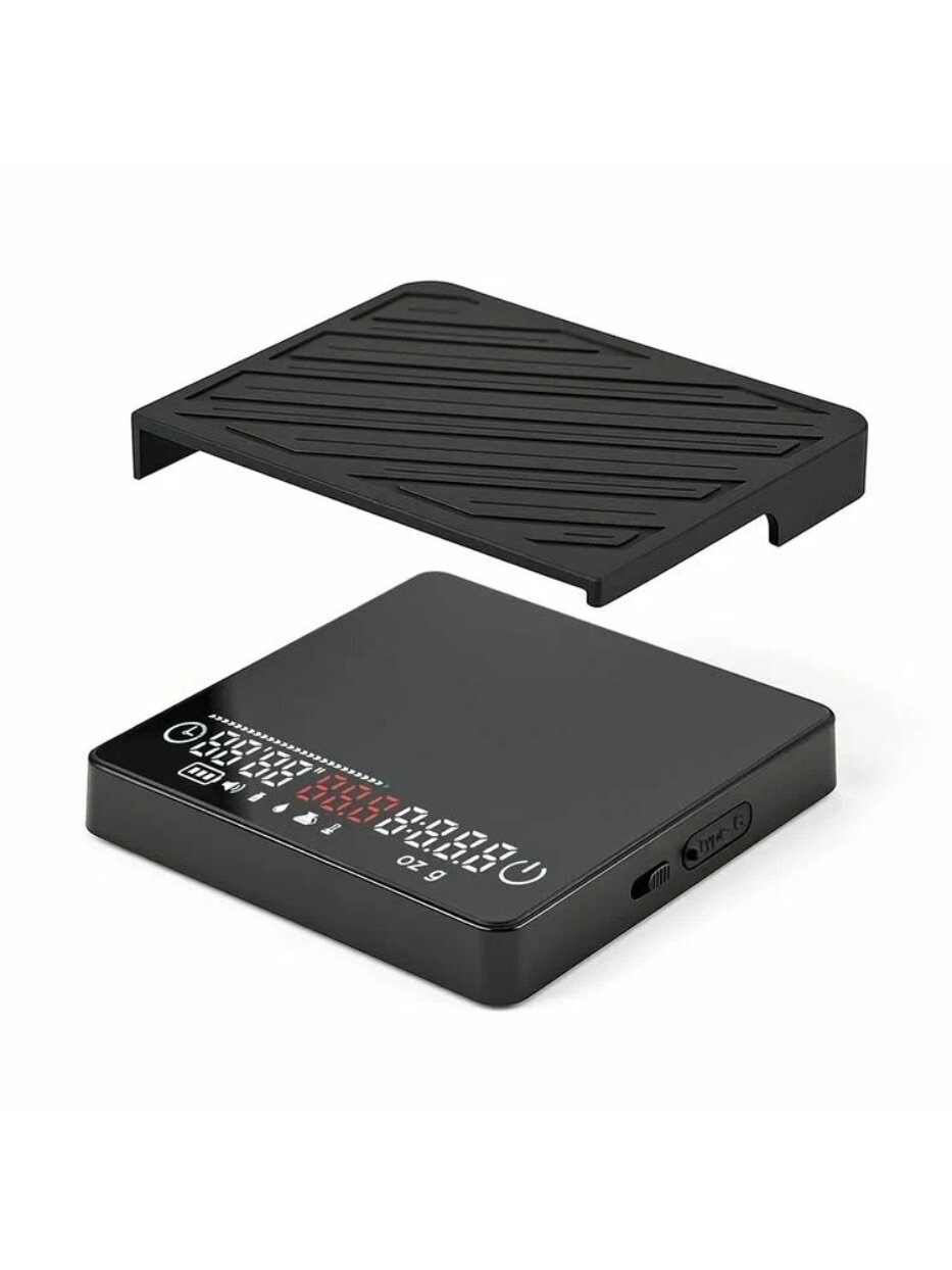 Весы кофейные кухонные электронные с таймером IKAPE Smart Espresso Electronic Coffee Scale Mini SC35, чёрный