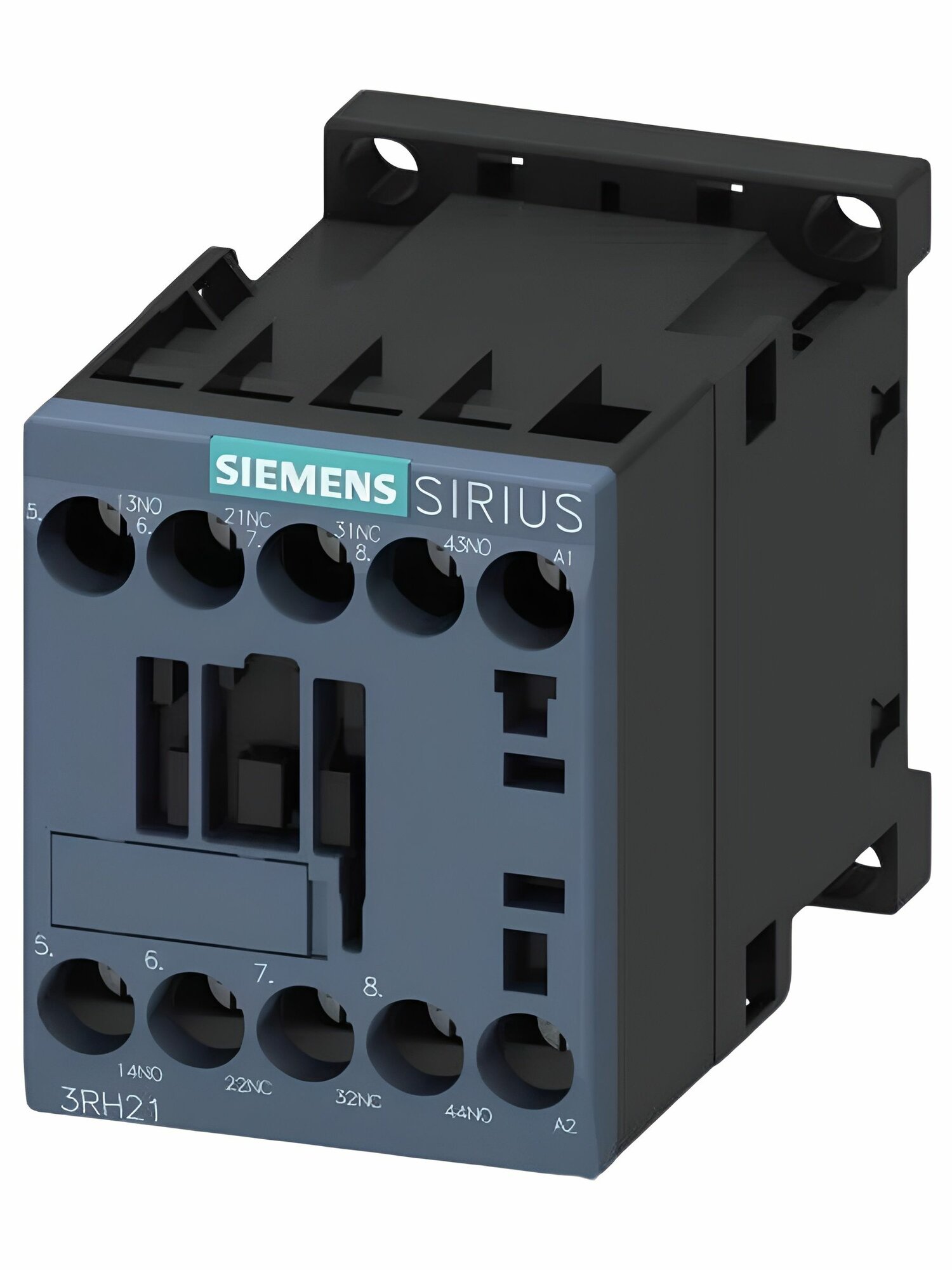 3RH2122-1AP00 SIEMENS, Вспомогательный контактор (реле): контакты 2НО+2НЗ, 3А, АС-15, Uкат. 230V AC, габарит S00.