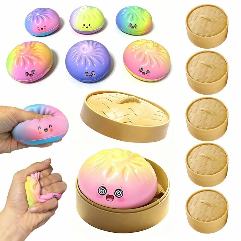 Glitter Dumpling Хинкали антистресс /пельмени сквиш/ антистрес сквиш-мялка/ игрушка для снятия стресса 8 см