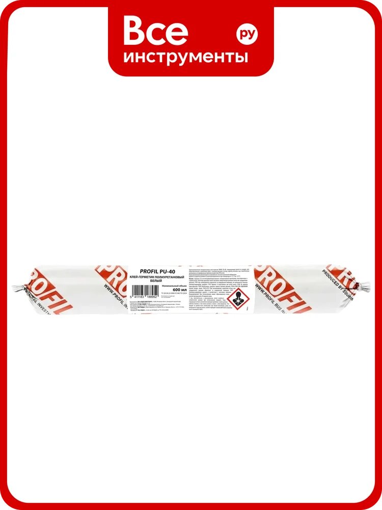 Полиуретановый клей-герметик PROFIL PU-40 белый 600 мл 199074