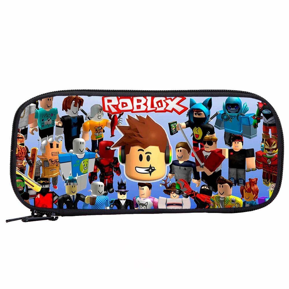 Детский пенал для школы, компактный органайзер для хранения, дизайн Roblox, 100% полиэстер, 100% безвредный