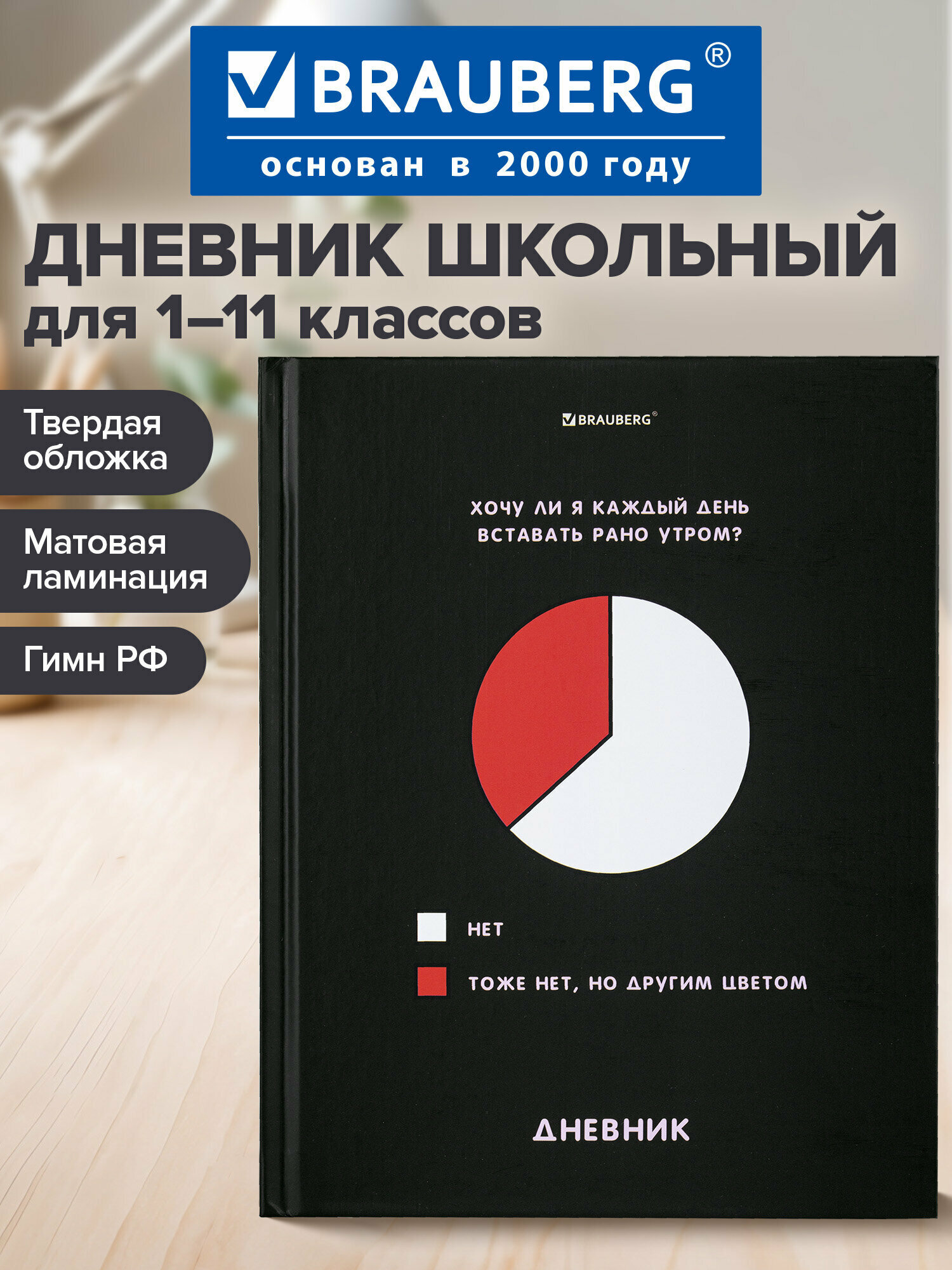 Дневник школьный 1-11 класс, 40 листов, твердая обложка, матовая ламинация, Brauberg Снова в школу, 107202