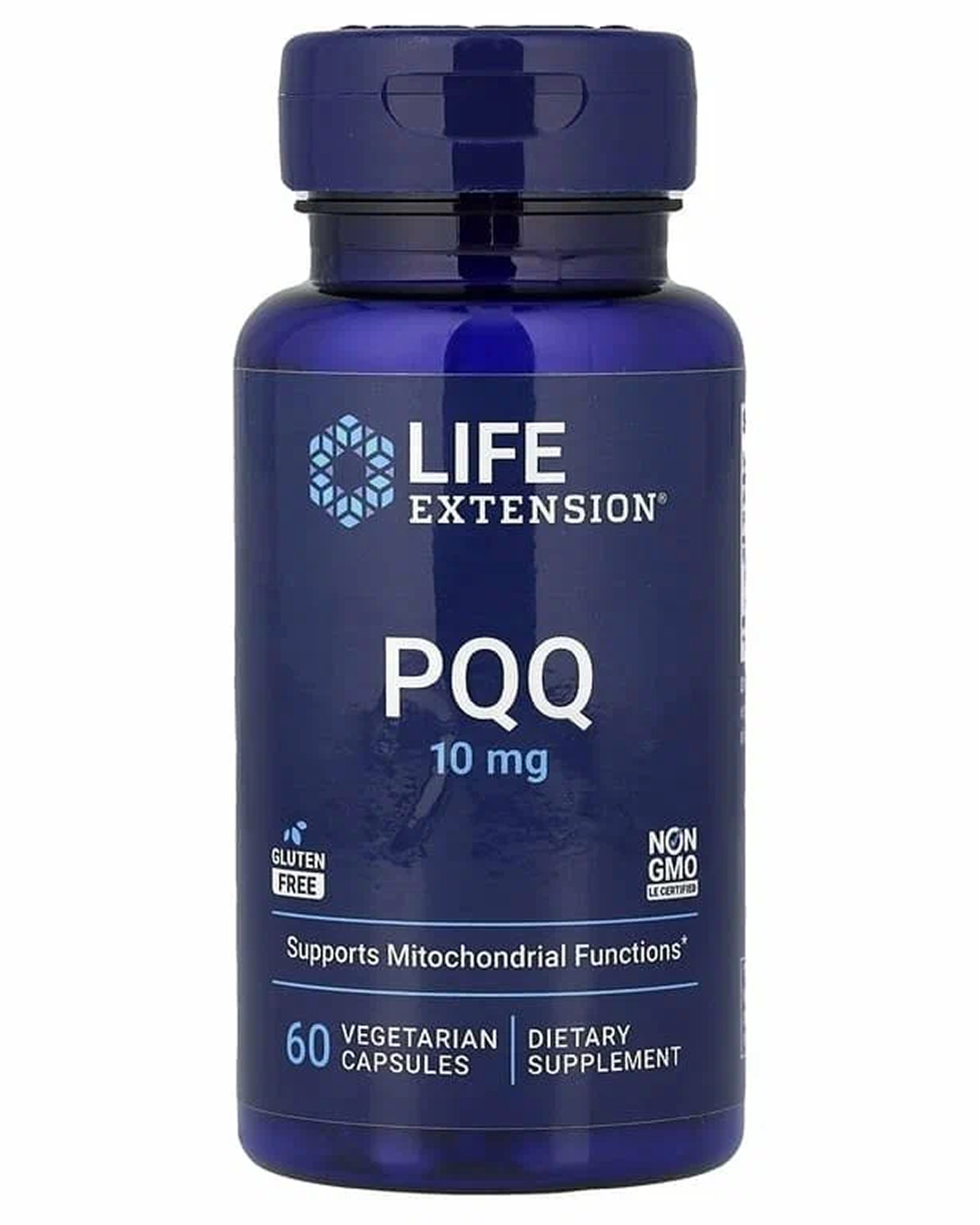 Life Extension PQQ Caps, Пирролохинолинхинон 10 мг 60 вегетарианских капсул