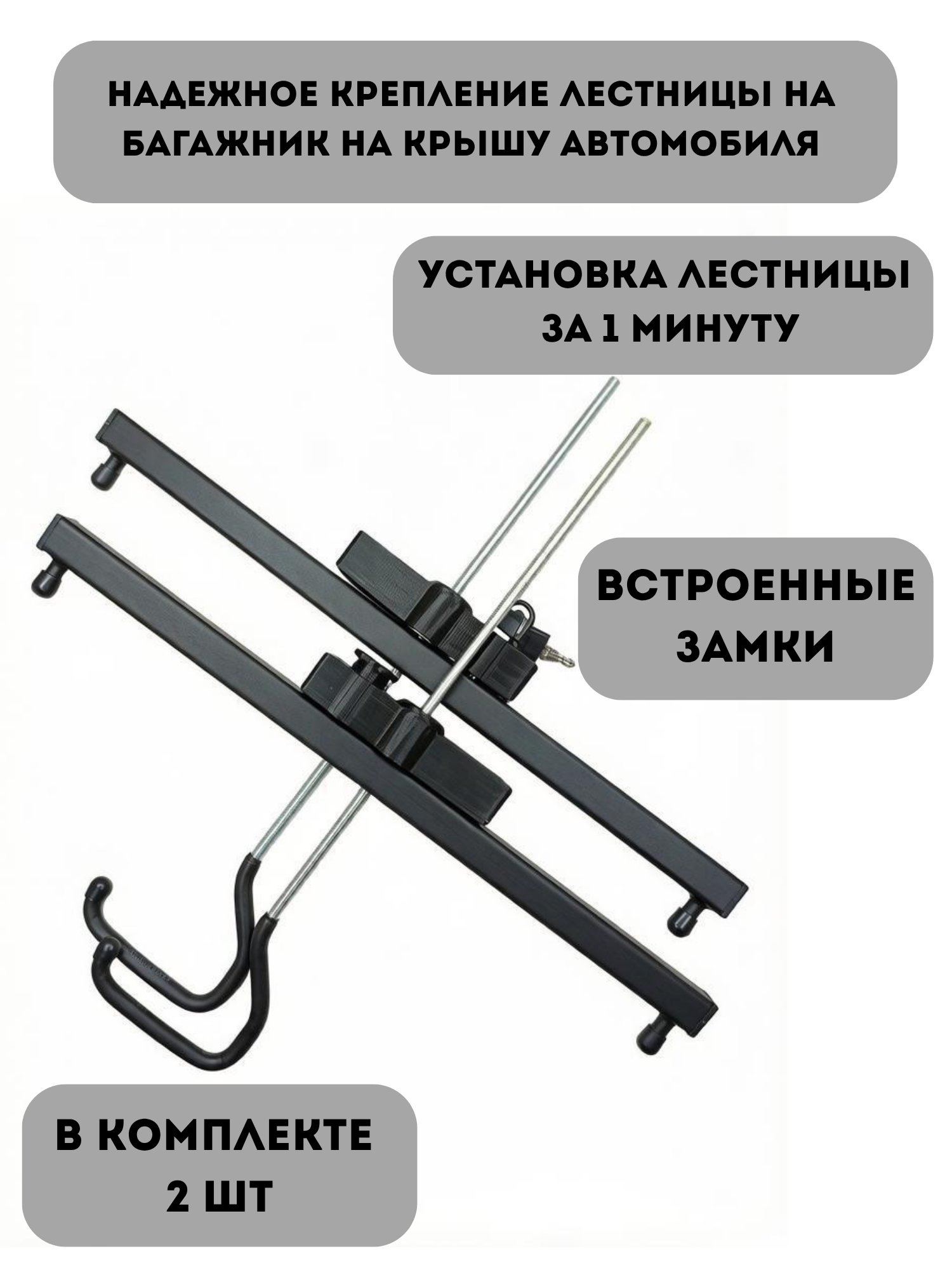 Крепление для лестницы на багажник с замками