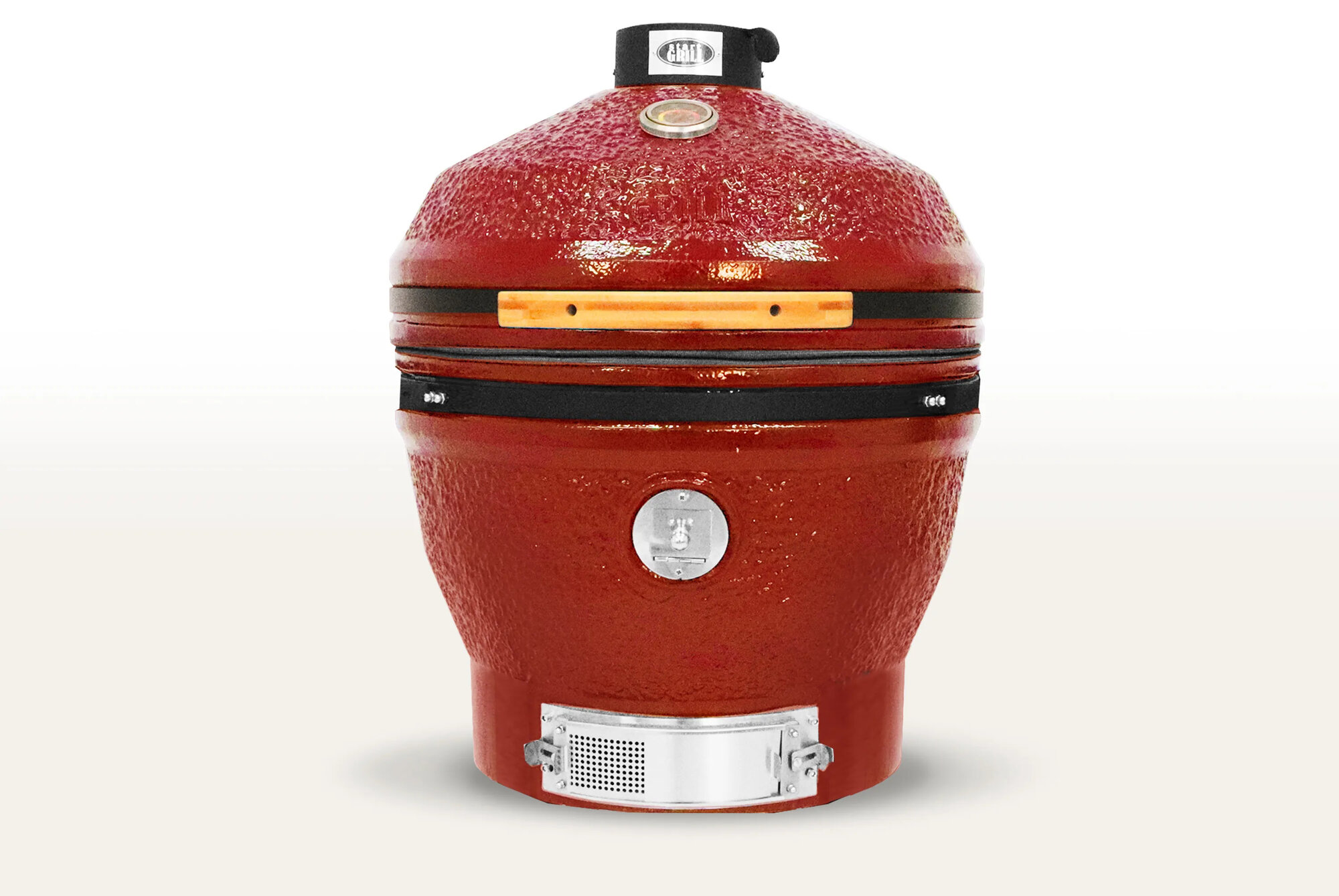 Керамический гриль-барбекю Start Grill SG 24 CFG CHEF PRO, 61 см, чугунная решетка 52,5 см, подача щепы CFG, красный, без подставки