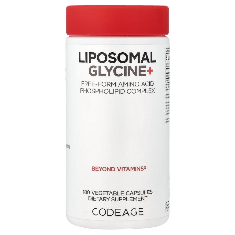 Codeage, Liposomal Glycine+, Липосомальный глицин, 180 растительных капсул