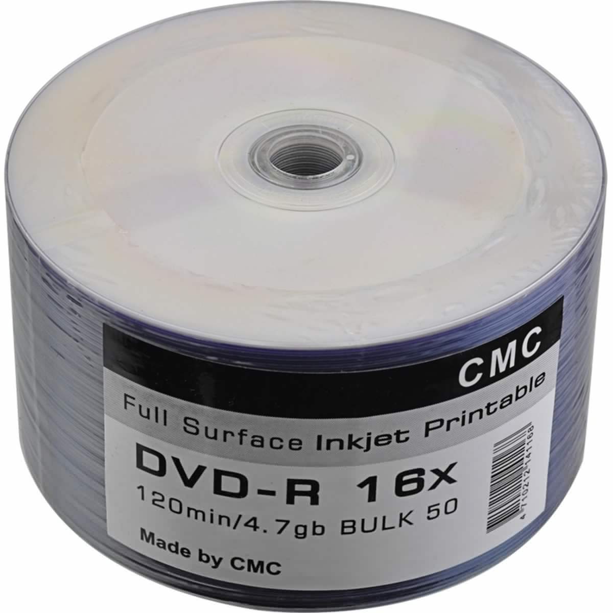 Оптический диск DVD-R CMC 4.7Gb 16x Bulk, 50шт. Full Ink Print (2056041), 12 уп.