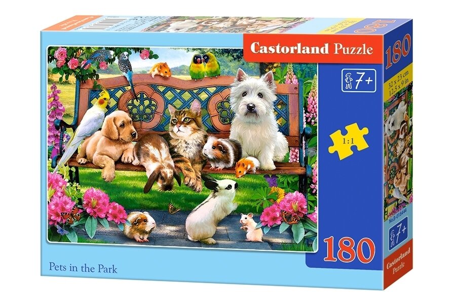 Пазл Castorland 180 деталей, элементов: Домашние животные в парке