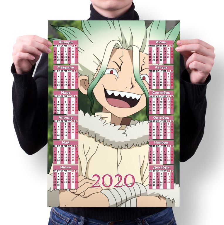 Календарь настенный на 2020 год доктор стоун, DR. STONE №3, А3