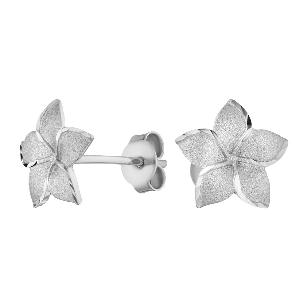 Серьги пусеты JULE, серебро, 925 проба, родирование