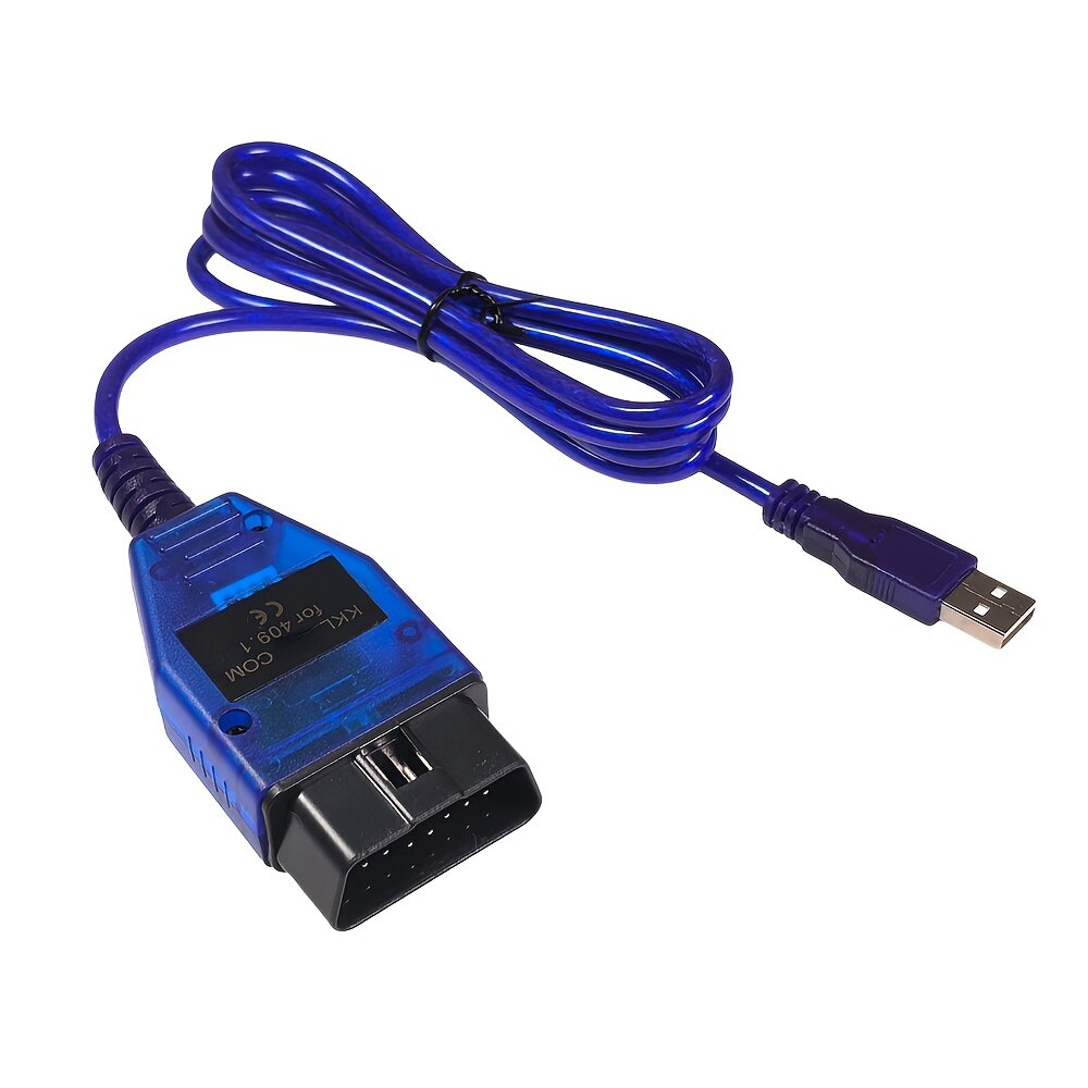 Автомобильный диагностический интерфейс OBD2 KKL 409.1 для VW, AUDI, Skoda, Seat, синий и черный, 1 шт.