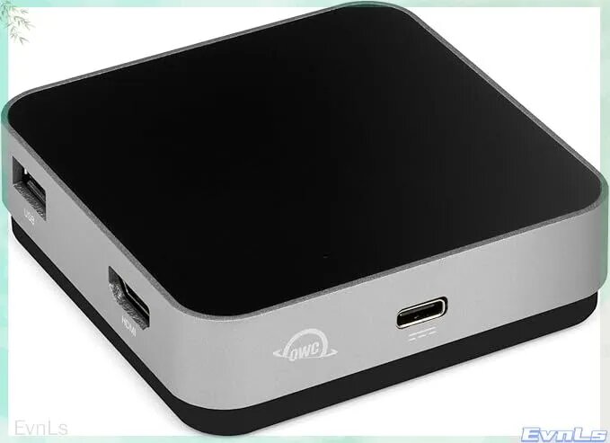 Док-станция OWC Travel Dock USB-C универсальная док-станция для ноутбука с разрешением 4K, поддерживает зарядку мощностью 100 Вт, оснащена Thunderbolt 3, HDMI 2.0 и слотом для SD-карт.