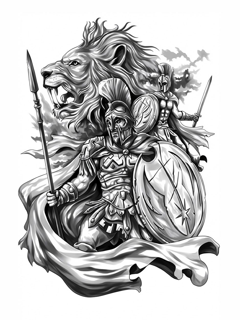 Tattoo'шки Временная тату "Демон самурай" 15*21см