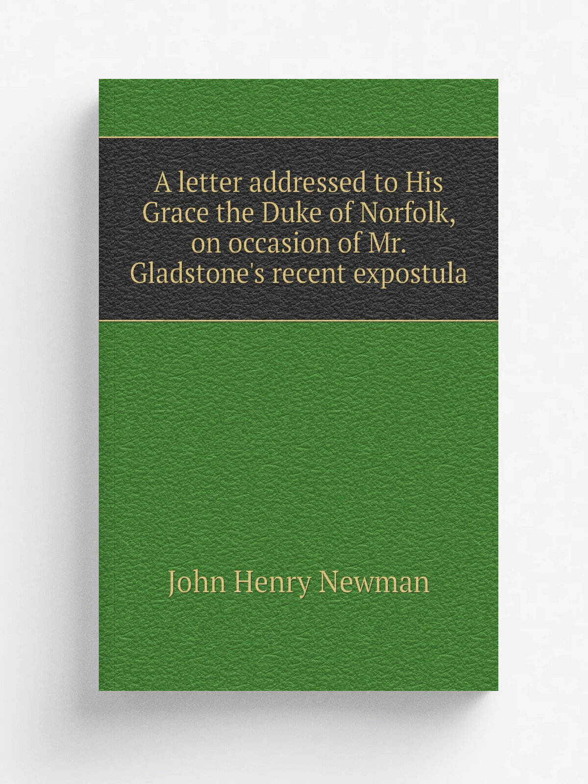 A letter addressed to His Grace the Duke of Norfolk, on occasion of Mr. Gladstone's recent expostula