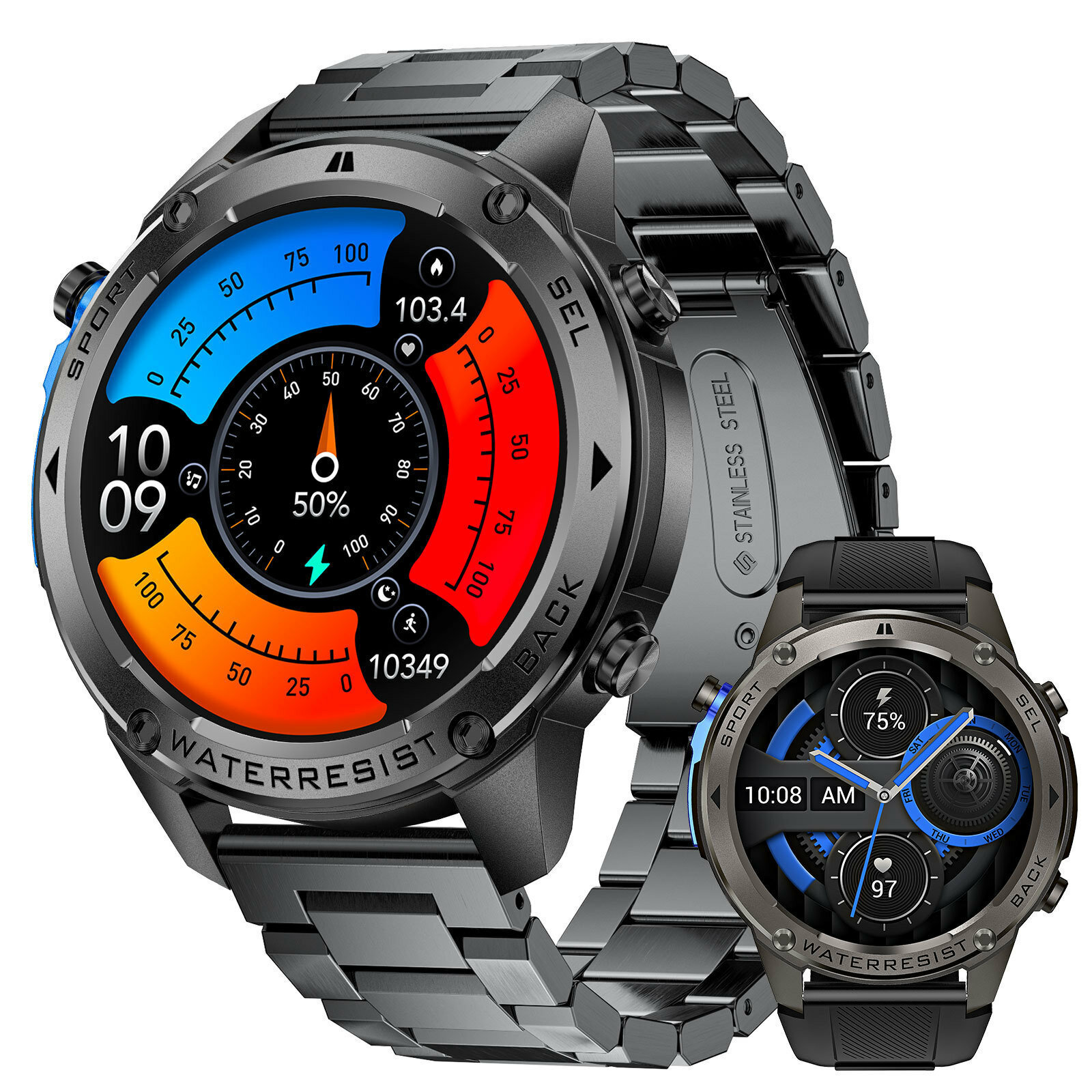 Смарт-часы DM58 оснащены AMOLED-экраном, функцией Bluetooth-звонков, GPS, альтиметром/барометрическим компасом, водонепроницаемостью 5ATM и NFC