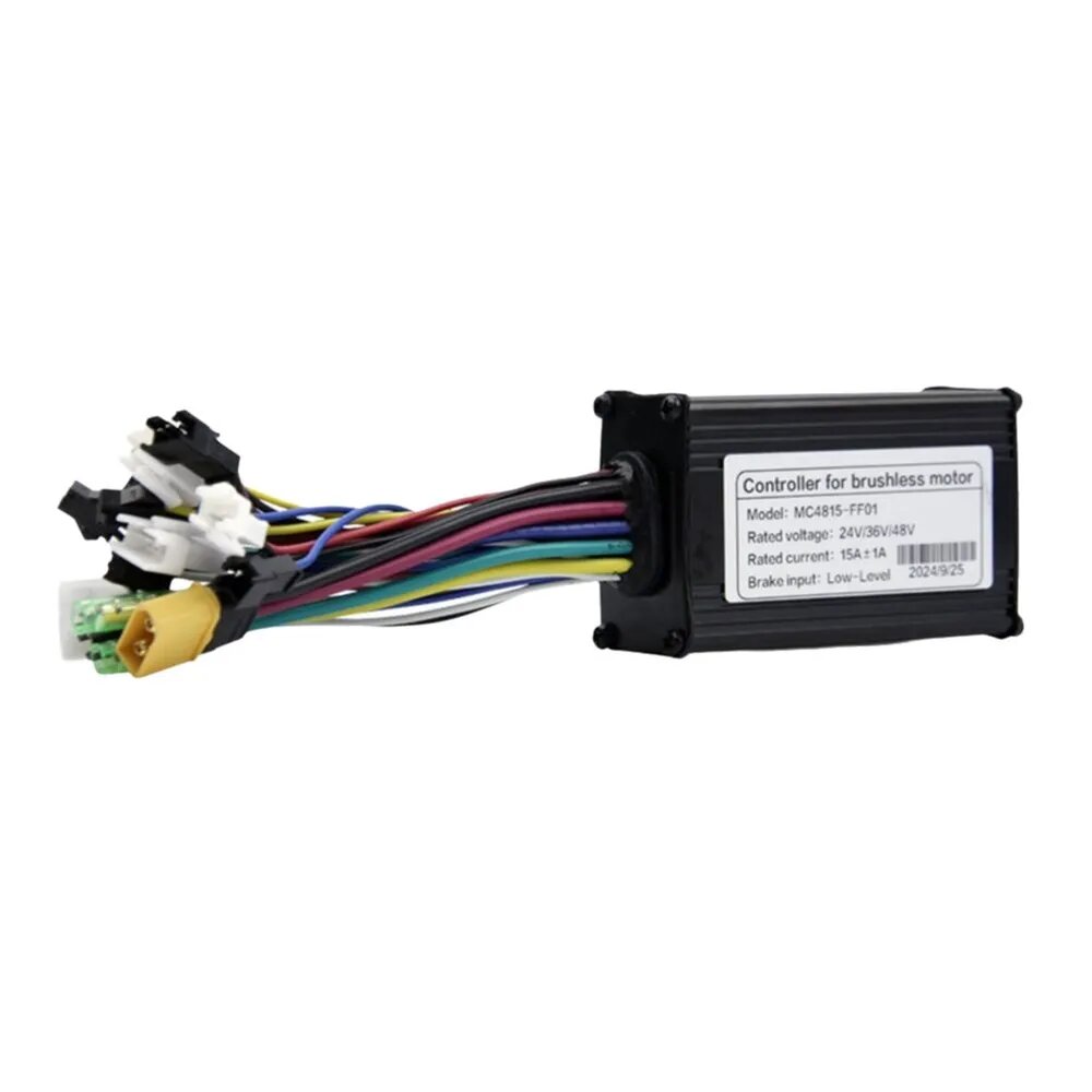 Контроллер для электросамоката 24V/36V/48V, 250W/350W, бесщёточный 15A / три режима, ограничитель скорости.
