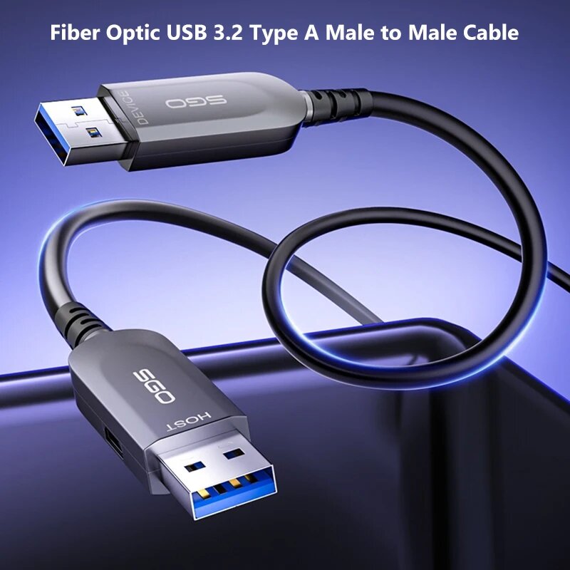 Fanakm USB 3.2 Gen2 Активный оптоволоконный кабель 10 Гбит/с 30m