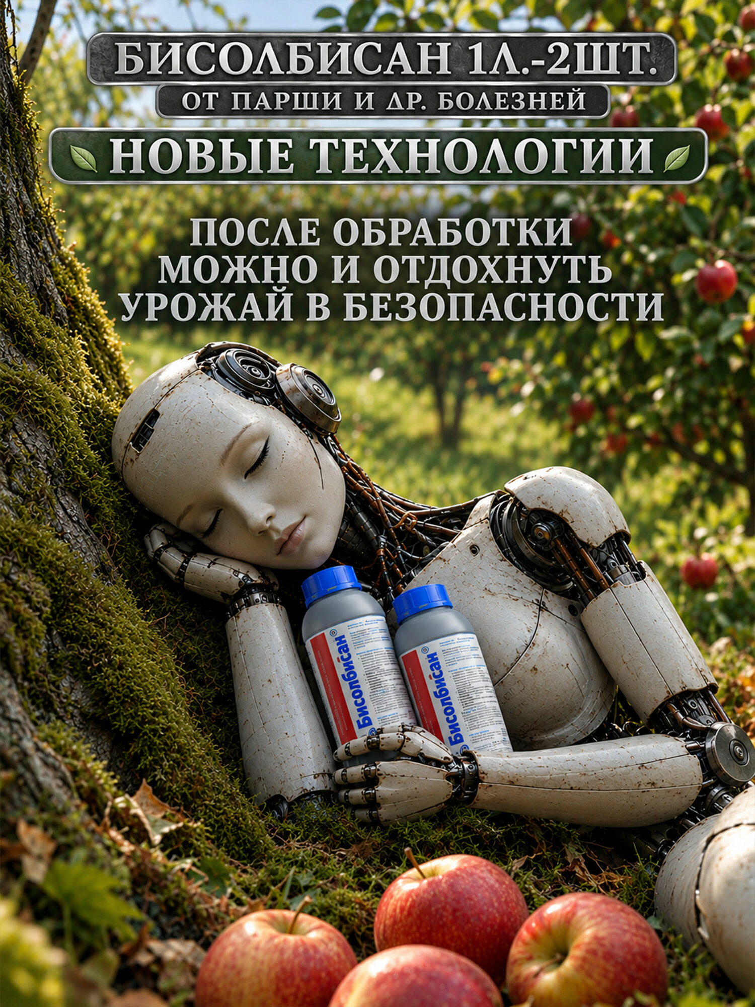 Против корневой гнили и др. болезней. Бисолбисан 1л. Набор 2 флакона