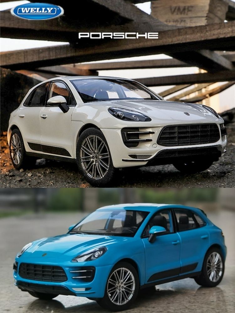 1:24 Коллекционная модель легкосплавного автомобиля Porsche Macan Turbo белое