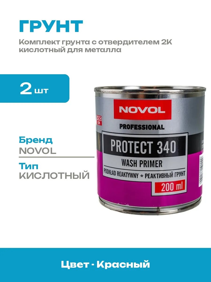 Автогрунт кислотный 2К для сплавов комплект с отвердителем