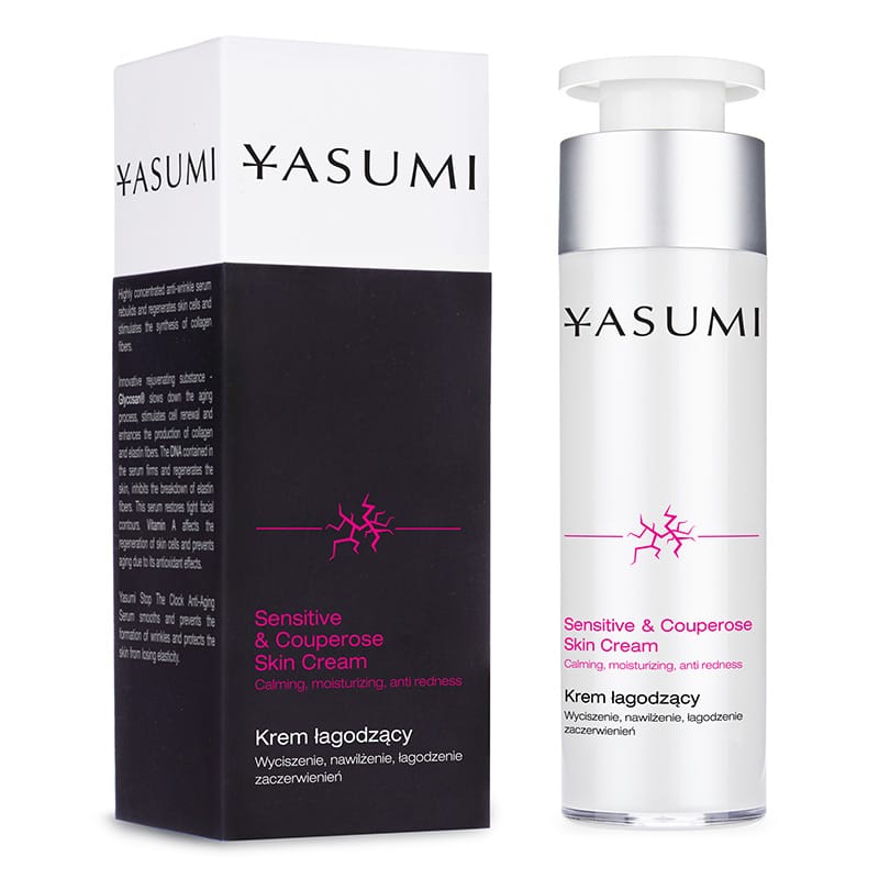 Крем для ухода за кожей Yasumi Sensitive & Couperose Skin Cream Успокаивающий крем для сосудов 50 мл