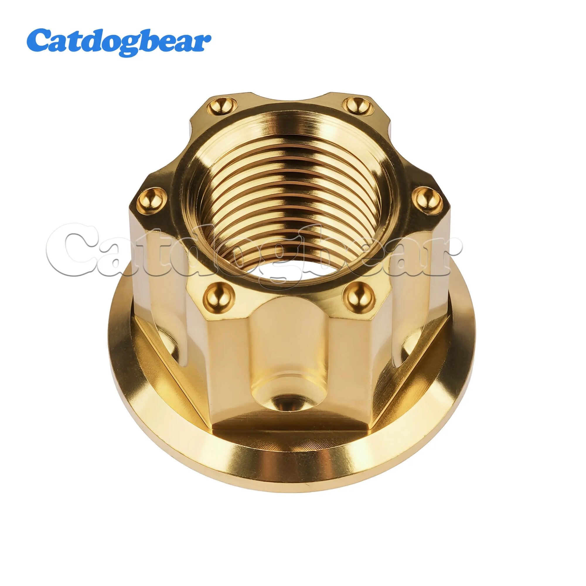 Титановая фланцевая гайка M12 Gold