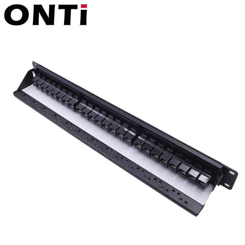 ONT-CPPS-24BW 24-портовая патч-панель CAT6A черная — фото 1