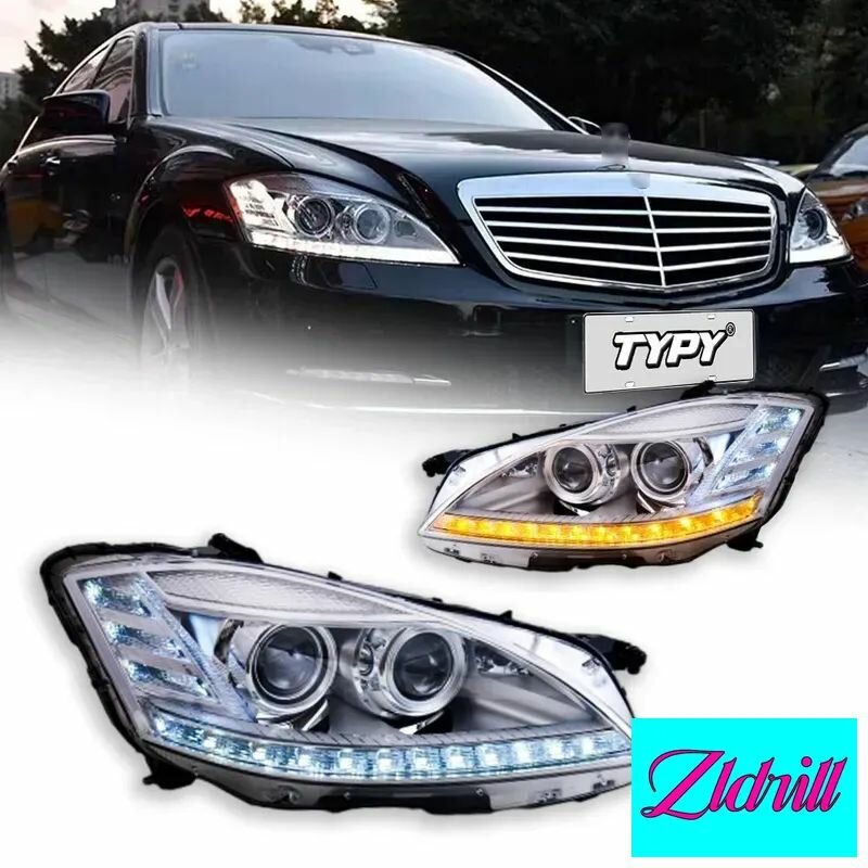 Фары Mercedes-Benz S-Class W221 2006-2009 — LED-фары с дневными ходовыми огнями, обновление внешнего вида
