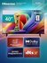 Телевизор 40 дюймов Hisense 40E44SL (2026) Смарт ТВ FHD