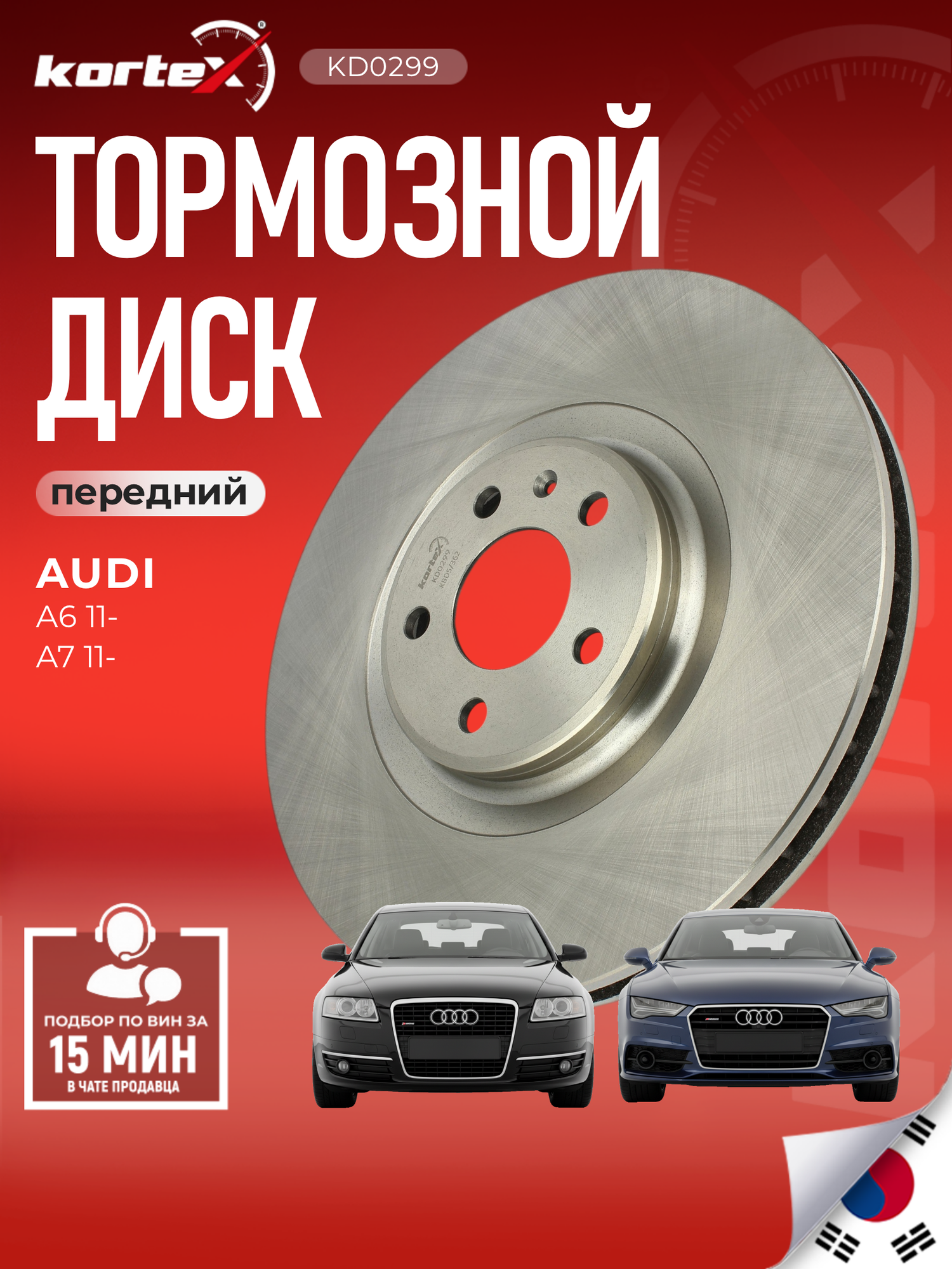 Диск тормозной (левый/правый передний) Audi Ауди A6 (C7) 2011-2018 6144610 4G0615301T 4H0615301K