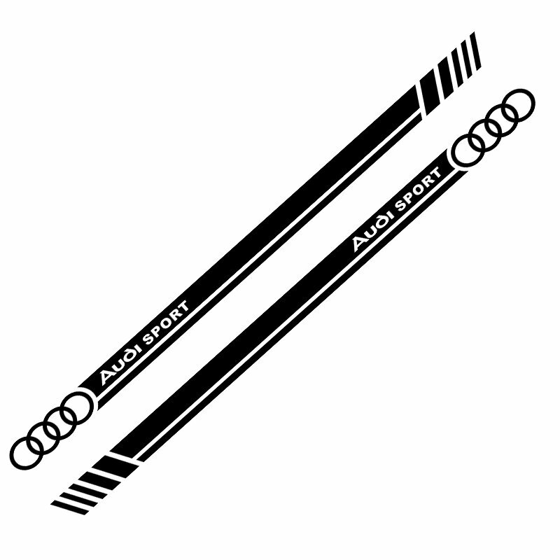 Декоративные полосы на боковые пороги для Audi Стиль SPORT Комплект 2 шт.