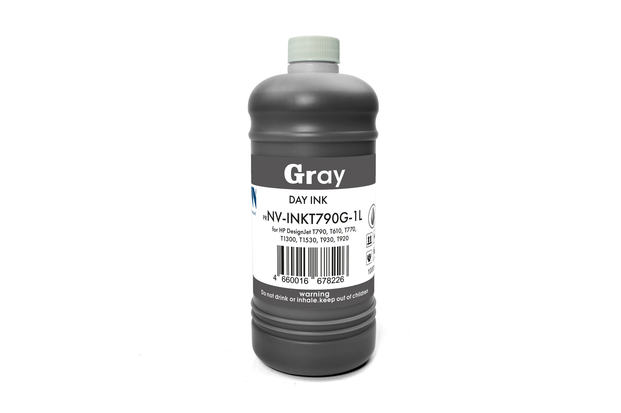 Чернила NV Print NV-INKT790G-1L для HP DesignJet, серые, 1000мл