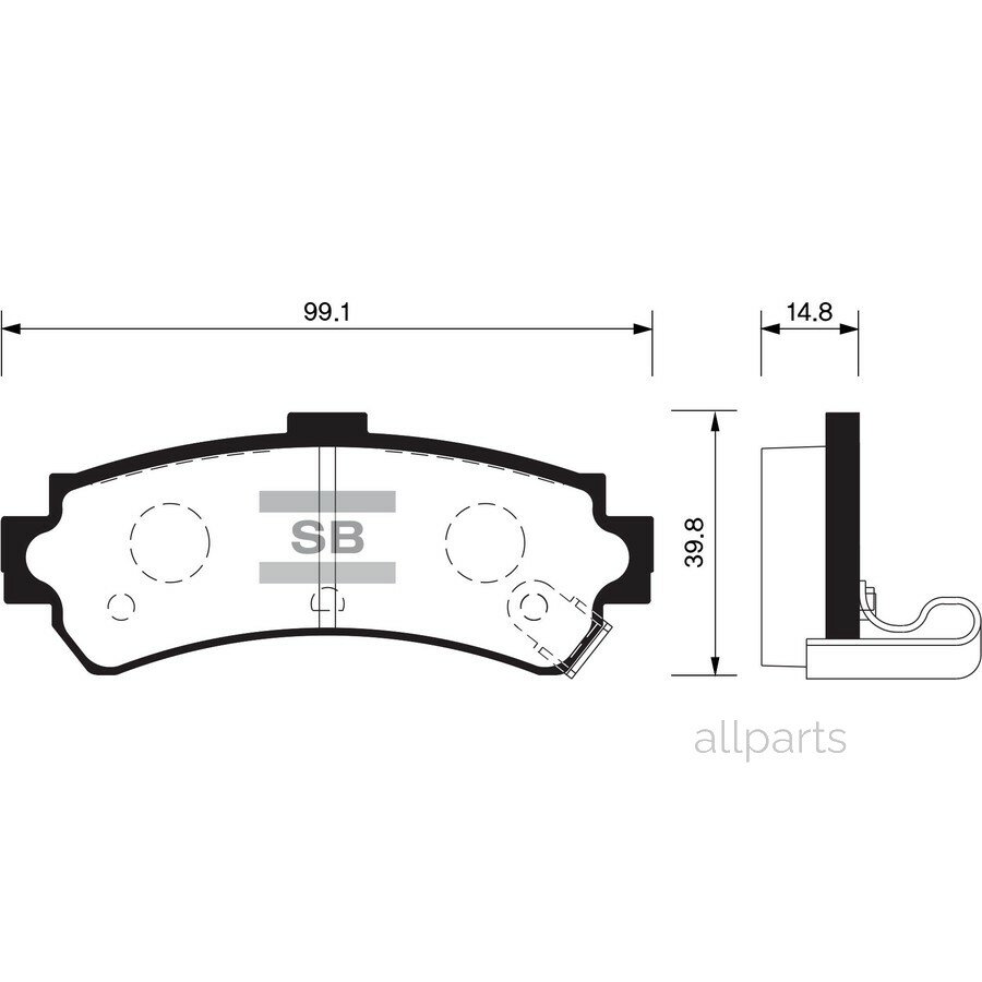 SANGSIN BRAKE SP1493 колодки торм. NISSAN ALMERA N15 95-97 ЗАД. К-Т