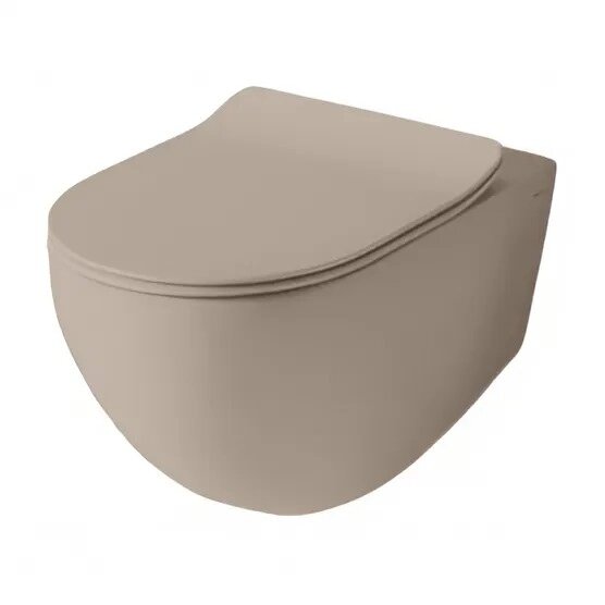 Унитаз подвесной Artceram File 2.0 FLV006 41 00, безободковый. без сиденья, Saniglaze, цвет-brown matera
