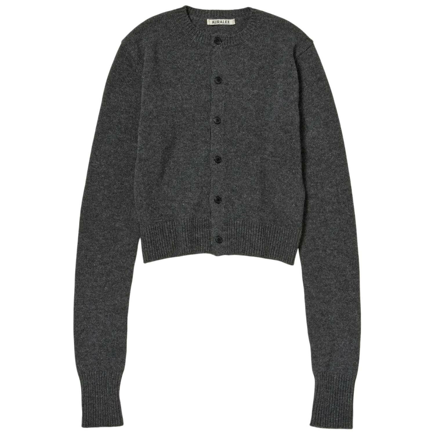 Кардиган Кардиган Auralee Light Cashmere Knit Crew-Neck Cardigan