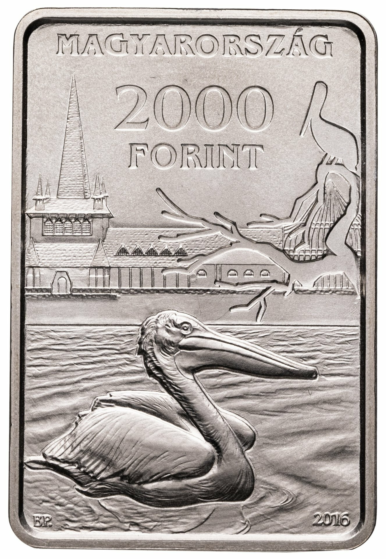 Венгрия 2000 форинтов 2016 "150 лет Будапештскому зоопарку", Мельхиор медь-никель, в сохранности UNC