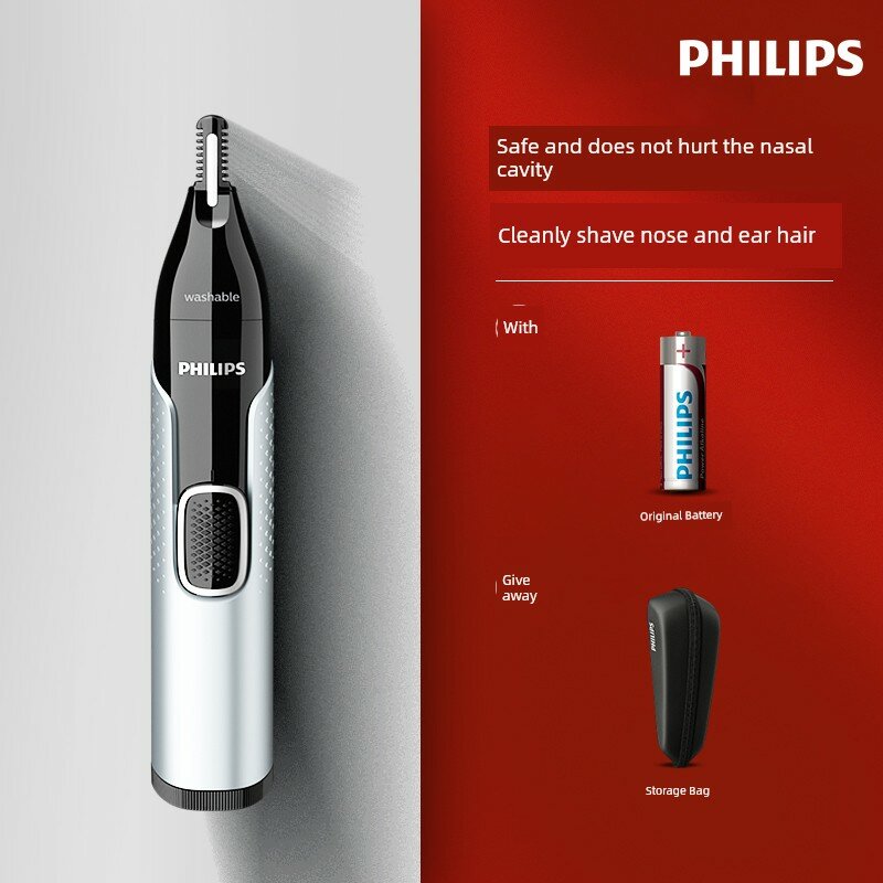 Philips NT5600 электрическая щетка для ухода за носовыми волосами для мужчин с батареей, компактный дорожный чехол в